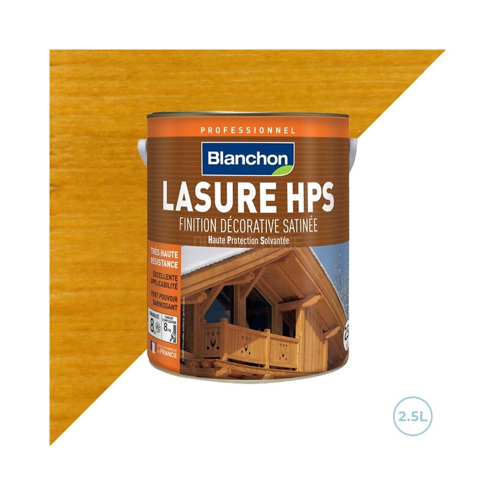 🥇 Blanchon lasure HPS chêne clair - Protection bois extérieur 2,5L