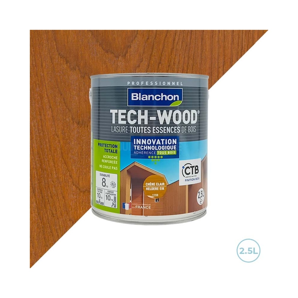 🎯 Protégez et sublimez avec Blanchon lasure tech-wood chêne clair 2,5L