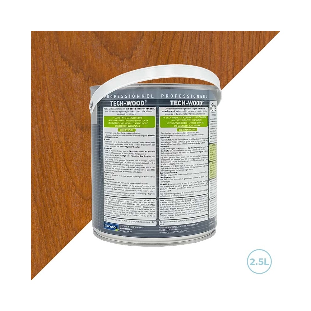 🎯 Protégez et sublimez avec Blanchon lasure tech-wood chêne clair 2,5L